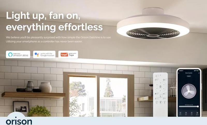 The bladeless ceiling fan with light from Orison Smart Home – Orison USA