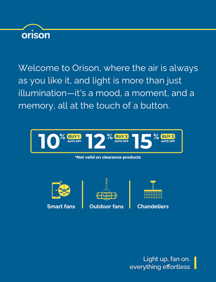 Welcome to Orison Smart Home | ceiling fans with lights