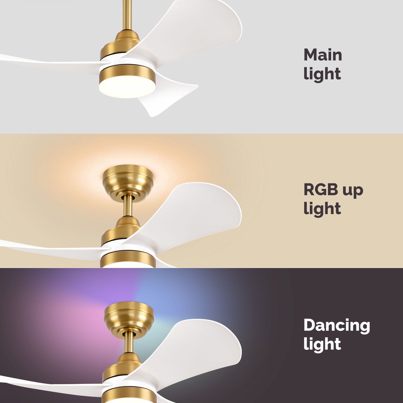 32" Orison Smart Ceiling Fans with Lights and Remote Control, Dancing ...